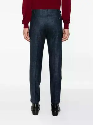 BERWICH Pleated Side-adjuster Wool Trousers
