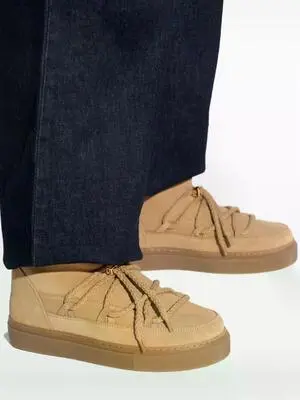 Inuikii Braided-lace Suede Boots - Neutrals