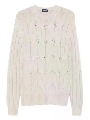 DRUMOHR Cable-knit Crew-neck Sweater