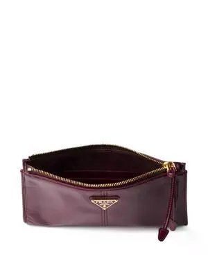 Prada Large Logo-plaque Leather Wallet
