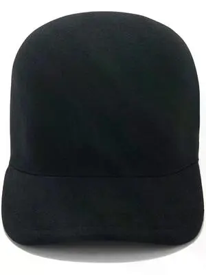 JIL SANDER Logo-embroidered Wool Cap - Black