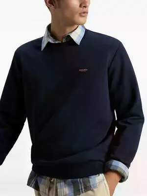 Woolrich Logo Interlock Crew-neck Sweater - Black