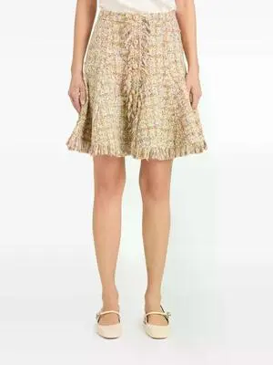 Cinq À Sept A-line Skirt With Fringe Trim