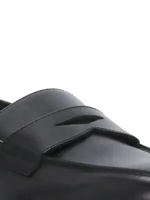 DOUCAL'S Penny Leather Loafers - Black