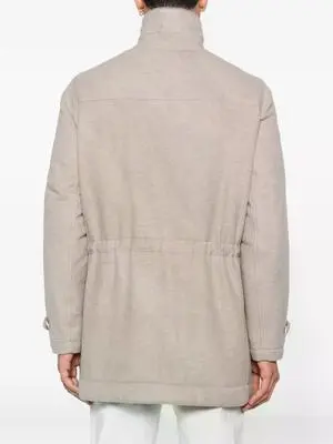 Brunello Cucinelli Trimmed-collar Single-breasted Coat
