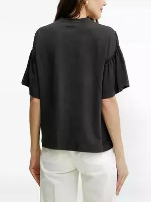 Pinko Cotton Frill-sleeve Top