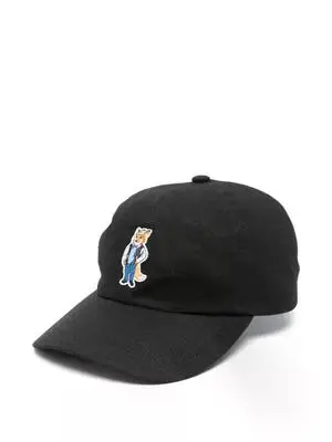 Maison Kitsuné Dressed Fox-embroidered Baseball Cap - Black