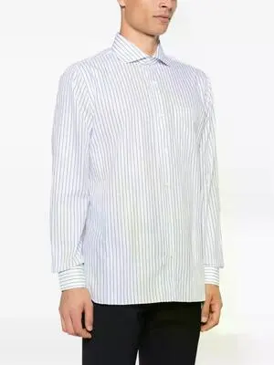 TRUZZI Striped Cotton Shirt - White