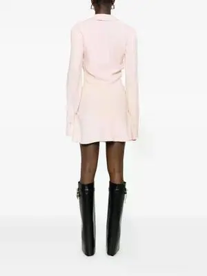Attico Gathered-detail Collared Dress