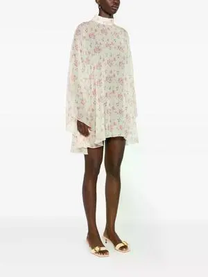 STYLAND Floral-print Mini Dress - Neutrals