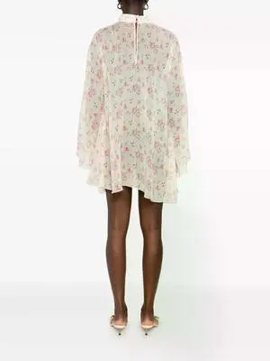STYLAND Floral-print Mini Dress - Neutrals