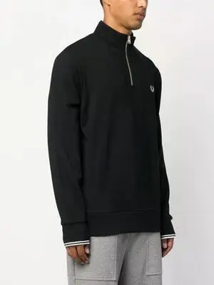 Fred Perry Logo-embroidered Zip-up Jumper