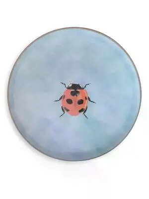 LES-OTTOMANS Insetti Porcelain Plate - Multicolour