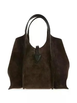 TOD'S Suede Leather T-buckle Shoulder Bag - Brown