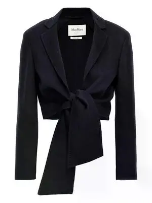 Max Mara Tie-front Notched-lapel Jacket
