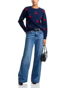 Aqua Cherry Crewneck Sweater