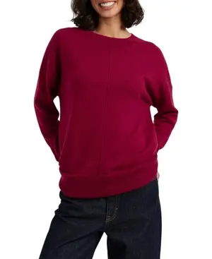 Chinti & Parker Wool Cashmere Slouchy Sweater - Cherry