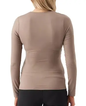 RIPE MATERNITY Luxe Knit Embrace Nursing Top - Mocha