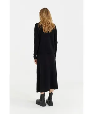 Chinti & Parker Wool Cashmere Collared Sweater - Black