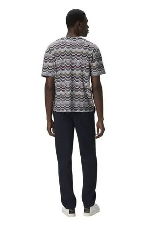 Missoni Crew Neck T-shirt With Geometric Zigzag - Multicoloured