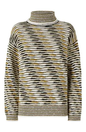 Missoni Oversized High-neck Flame Knit Sweater