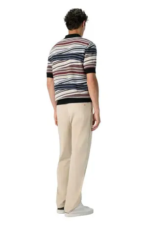 Missoni Short Sleeve Polo With Buttons And Striped Zigzag Pattern - Multicoloured