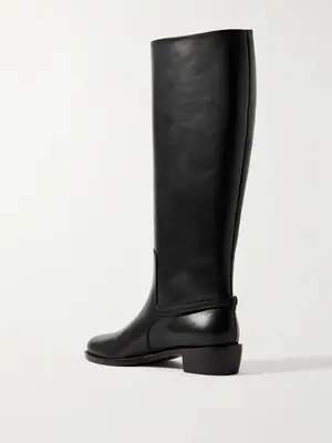 FERRAGAMO Therma Embellished Leather Knee Boots