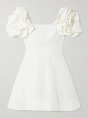Aje Twyla Ruffled Poplin Mini Dress