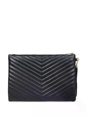 Saint Laurent Quilted Monogram Clutch