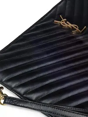 Saint Laurent Quilted Monogram Clutch
