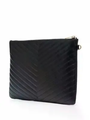 Saint Laurent Quilted Monogram Clutch