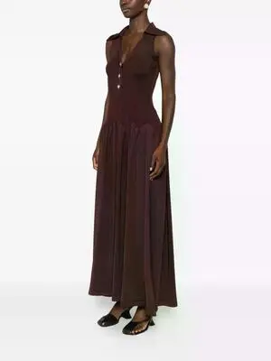 SELF-PORTRAIT Ribbed Midi Dress