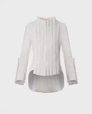 Anne Fontaine Tailored Jacket With Silver Buttons - White