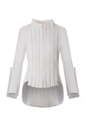 Anne Fontaine Tailored Jacket With Silver Buttons - White