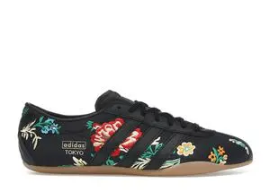 Adidas Tokyo Floral Embroidery Sneakers - Core Black/gold Metallic/gum Four