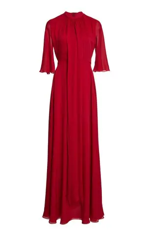 Giambattista Valli Bow-detailed Sable Maxi Dress