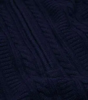 A.p.c. Wool Cable-knit Quarter Zip Sweater