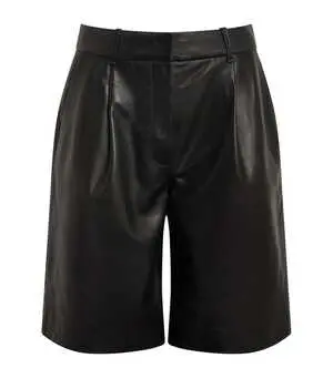Rag & Bone Leather Irina Bermuda Shorts