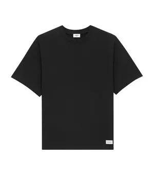 Saint Laurent Cotton-blend Logo-patch T-shirt - Black