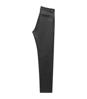 Saint Laurent Leather Belted Trousers