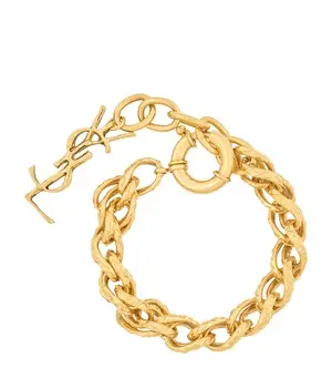 Saint Laurent Martelee Chain Bracelet - Metallic