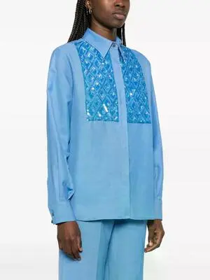P.a.r.o.s.h Raisa Sequin Embellished Shirt