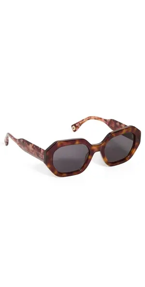 JIMMY FAIRLY Portofino Square Sunglasses - Brown