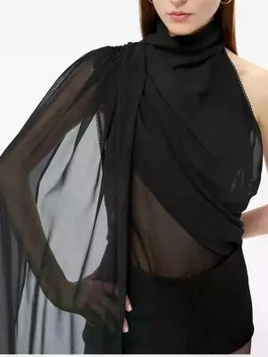 Andamane Draped Cape Bodysuit