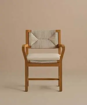Jenni Kayne Outdoor Montecito Dining Arm Chair - Tan