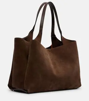 TOD'S Leather Suede Tote Bag - Brown