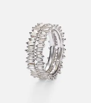 SUZANNE KALAN Midi 18kt White Gold Diamond Ring