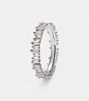 SUZANNE KALAN Midi 18kt White Gold Diamond Ring