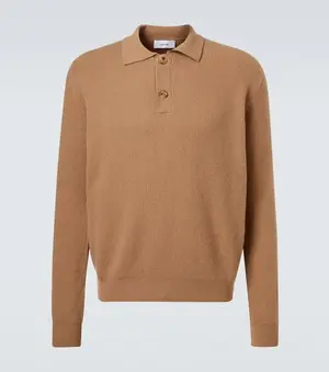 LARDINI Wool And Cashmere Polo Sweater