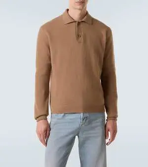 LARDINI Wool And Cashmere Polo Sweater